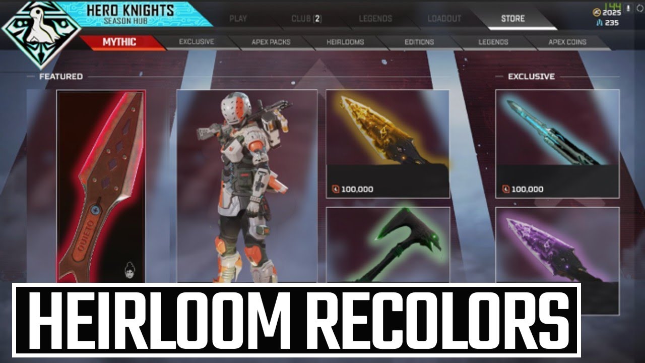 Apex Legends New Heirlooms & Recolors Explained - APEX LEGENDS ...