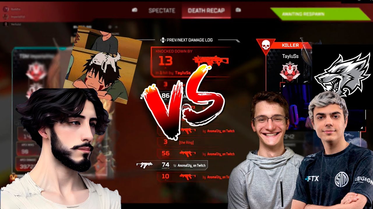 TayluSs Anomality Gyozey vs streamers perspectiva | Apex Predator ...